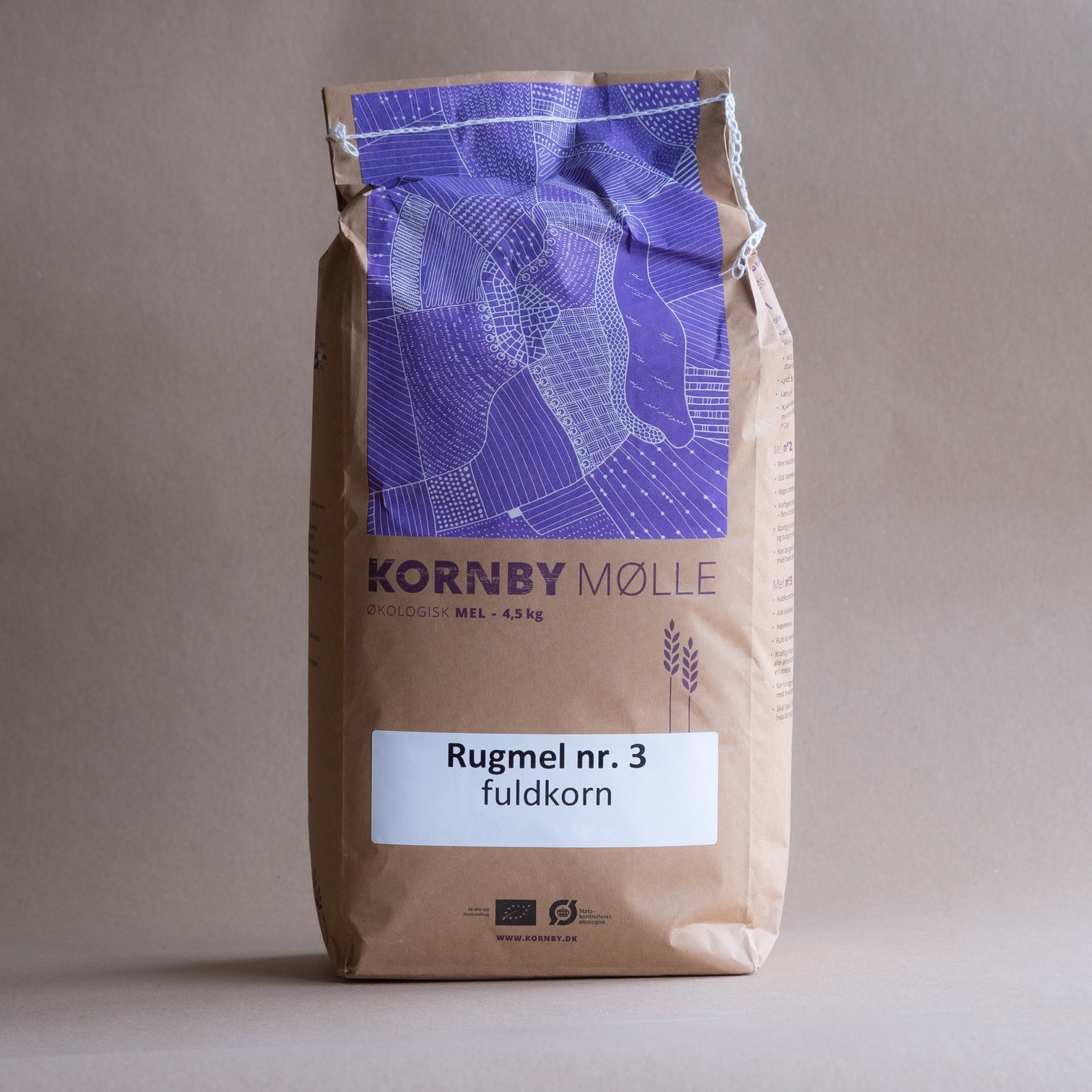 Kornby Mølle Fuldkorn Rugmel Nr3 Øko 4,5 kg – cathrinebrandtbutik